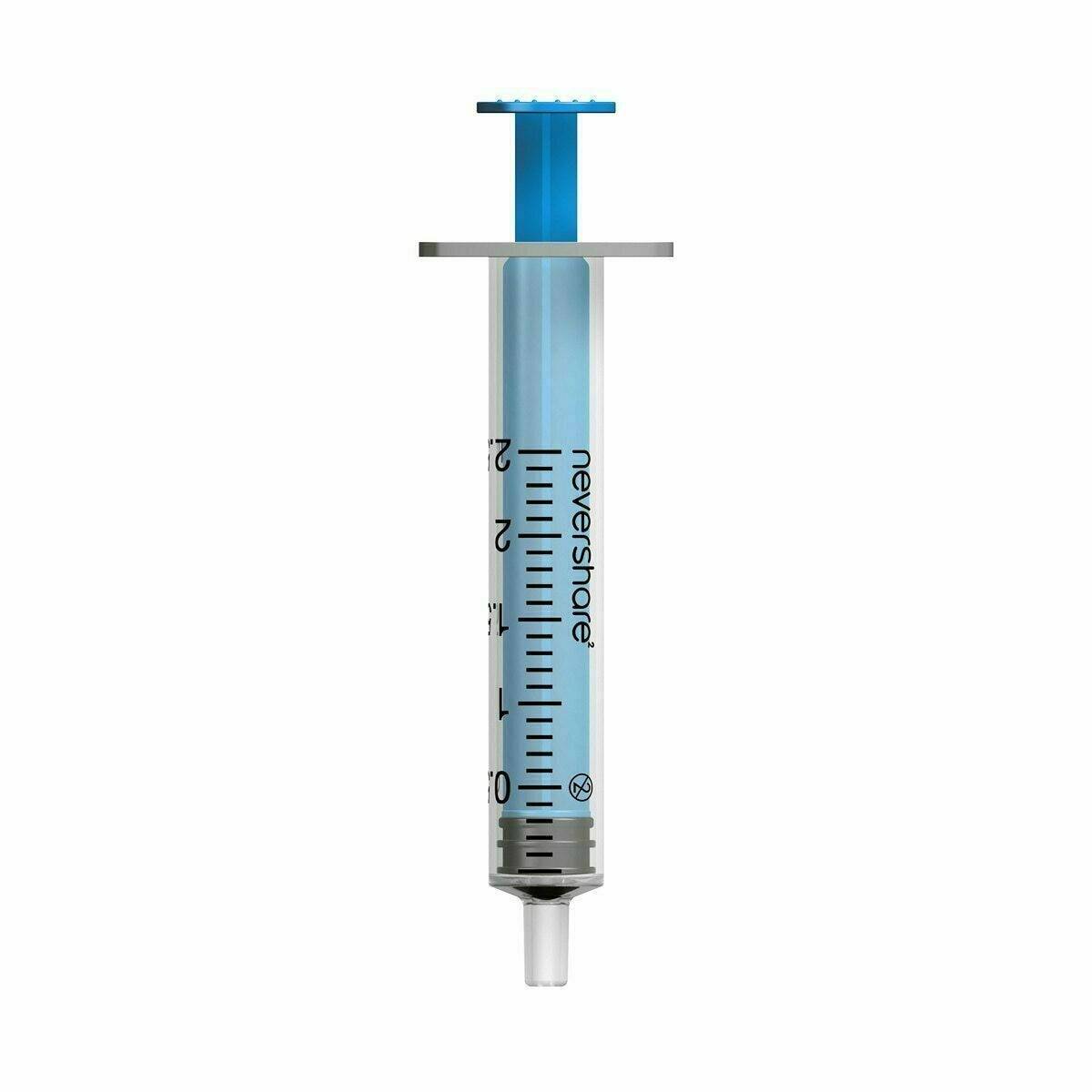 2.5ml Nevershare Blue Luer Slip Syringes | UKMEDI