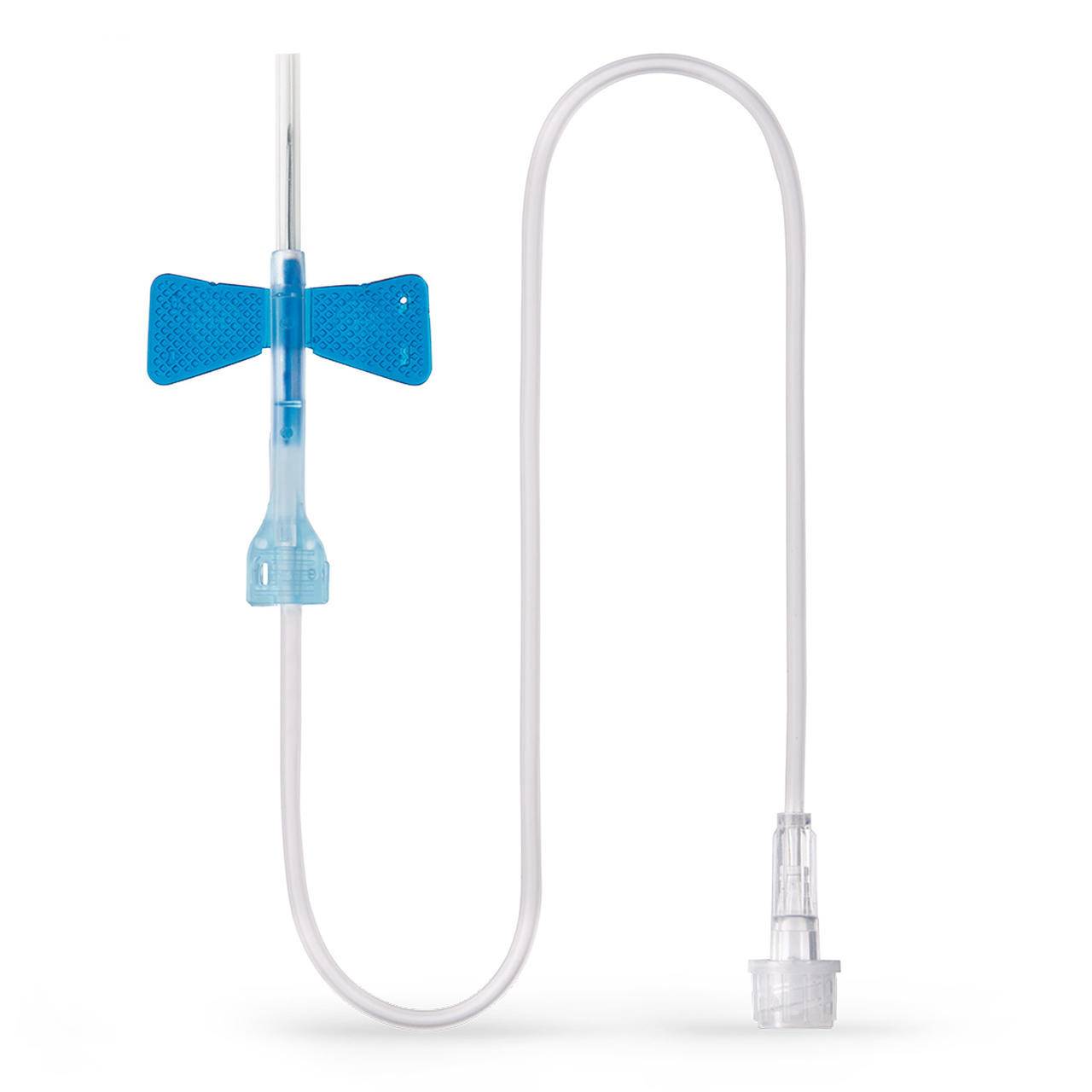 23g 19mm Blue Safety Butterfly Needle Venodrop | UKMEDI