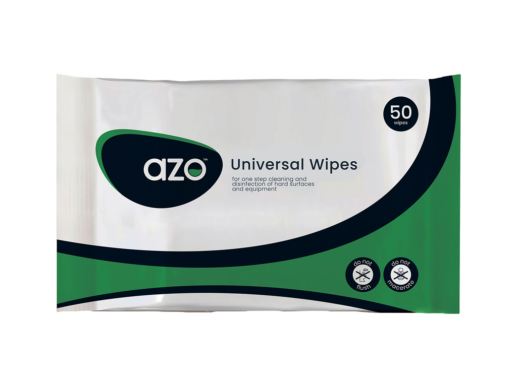 Azo Universal Cleaning and Disinfectant Wipes 50 wipes – UKMEDI